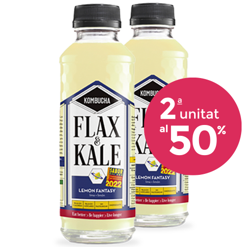 Pack 2 kombutxa lemon fantasy 400ml flax & kale | Fruita i verdura Cal ...