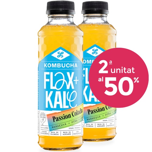 Pack 2u. kombutxa passion colada 400ml flax&kale | Fruita i verdura Cal ...